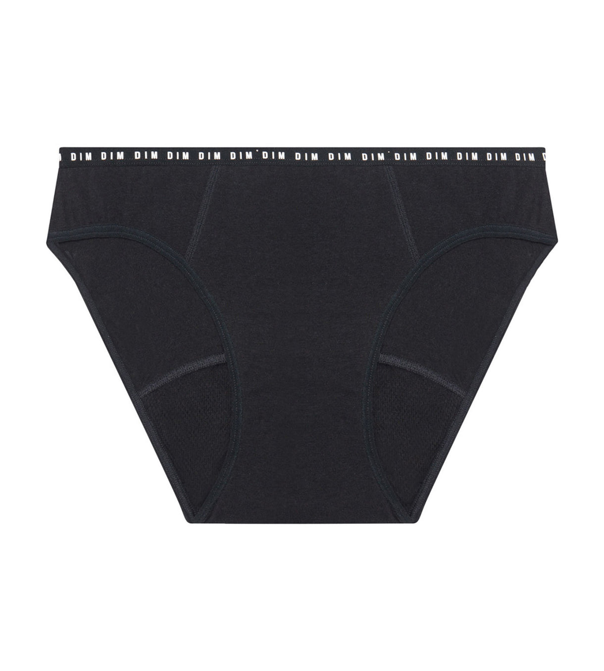 Culotte menstruelle lavable en coton bio noir Flux moyen Dim Protect | DIM